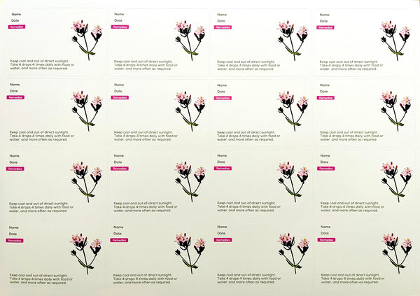 Mixing Bottle Labels – Bach Asia Shop